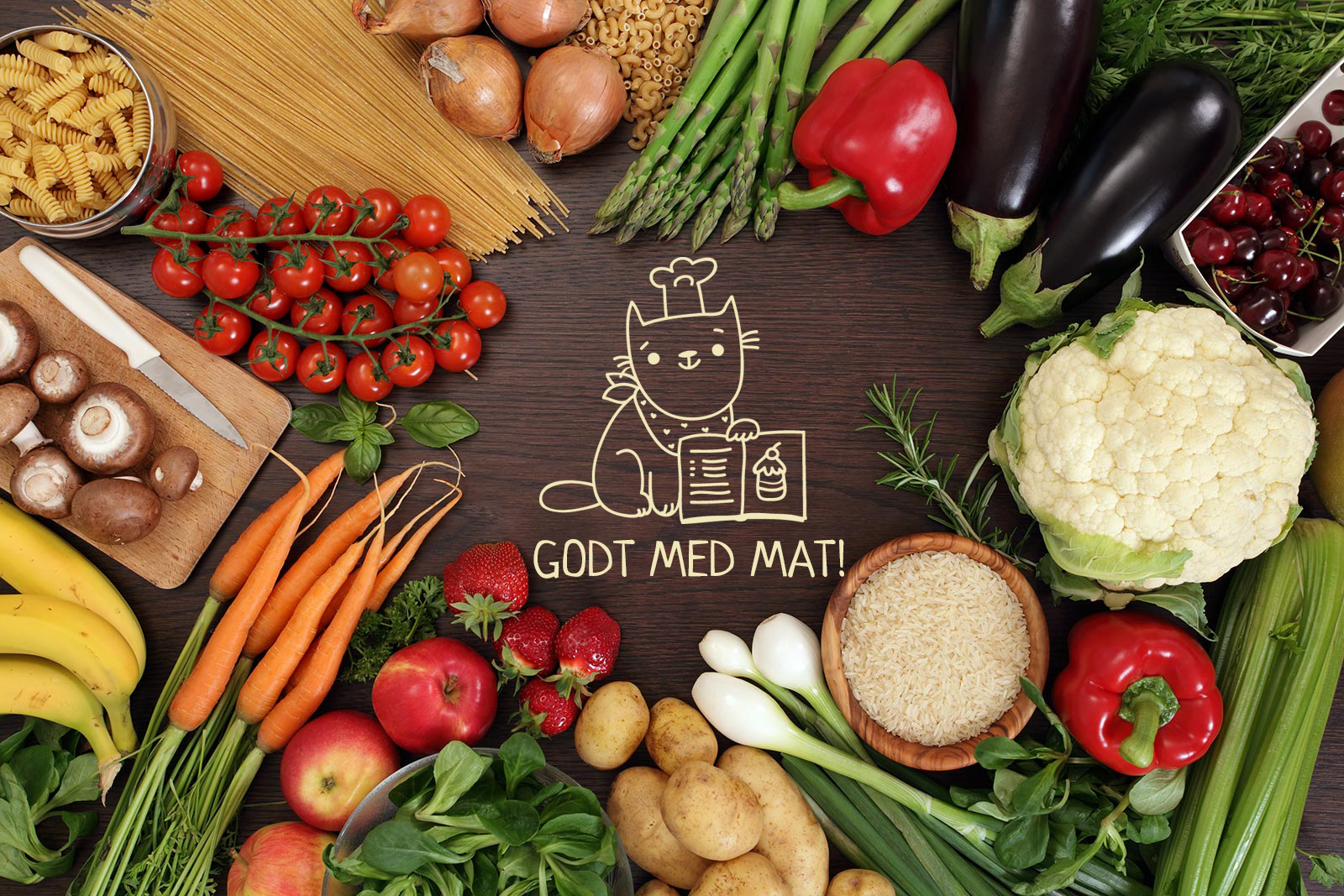 Kolleksjon av matoppskrifter med bilder og detaljert beskrivelse